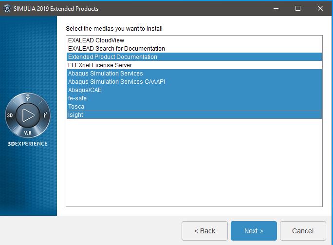 Select the following components and click Next: